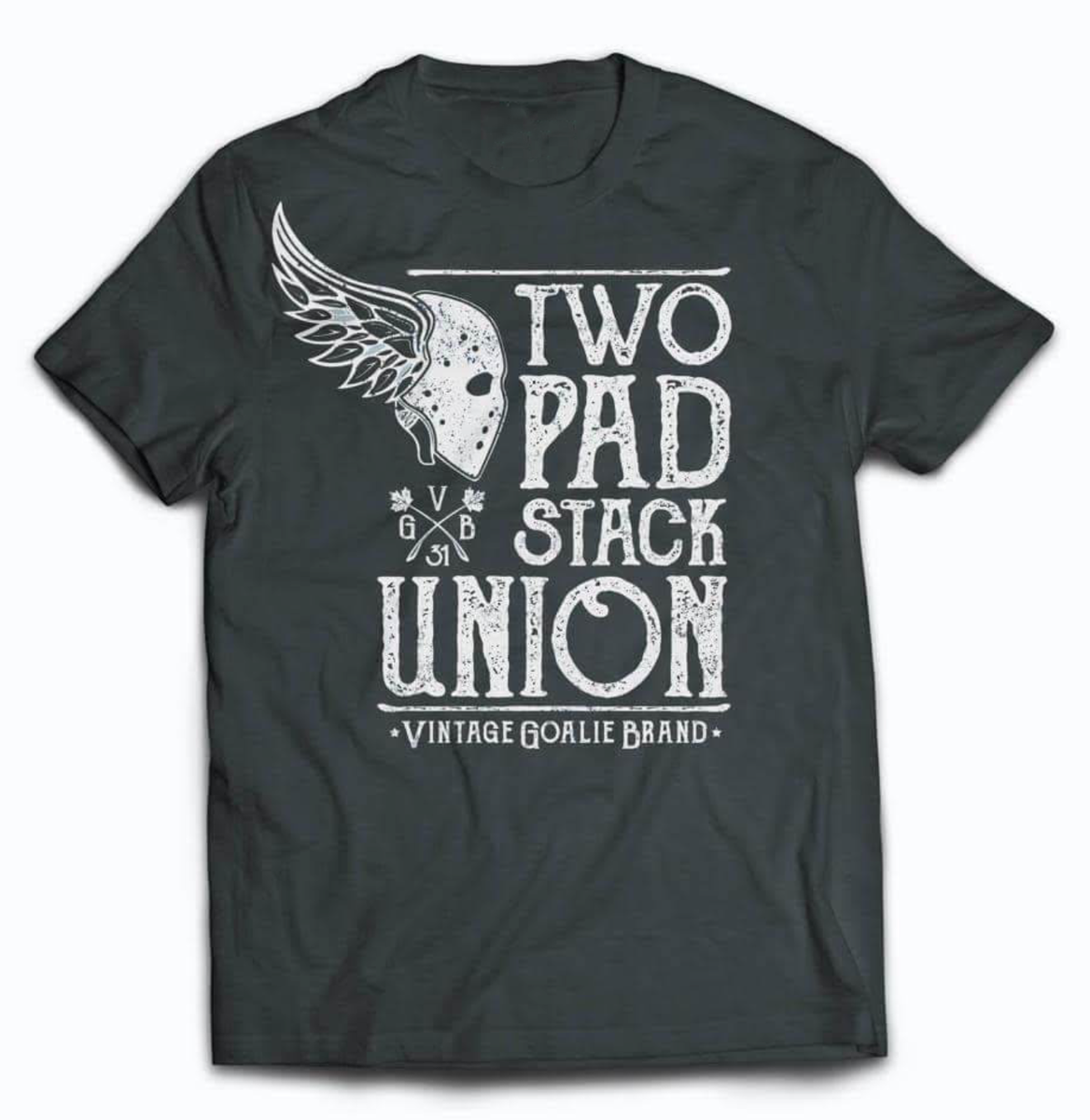 Two Pad Stack - T-shirt – Vintage Goalie Brand